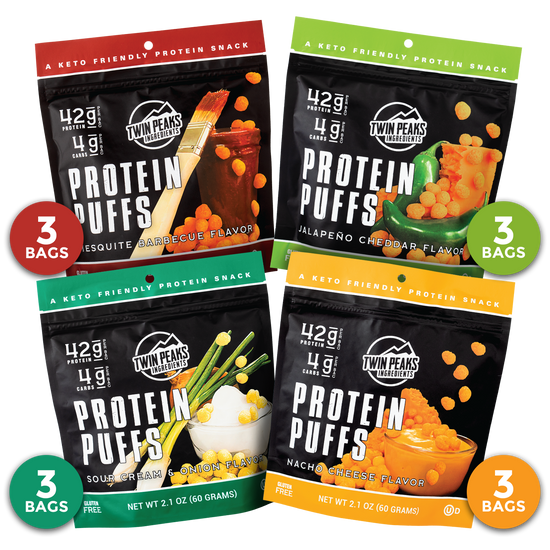 Variety Pack 12-Flavor Protein Puffs Travel Bags | Twin Peaks – Twin ...